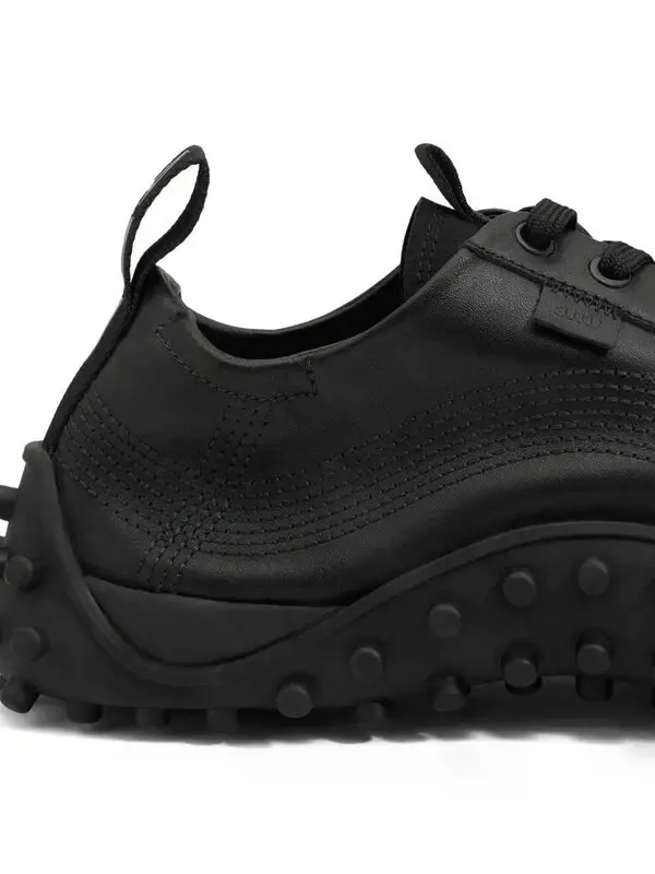 AMI Paris Mirage Leather Lace-up Sneakers - Black