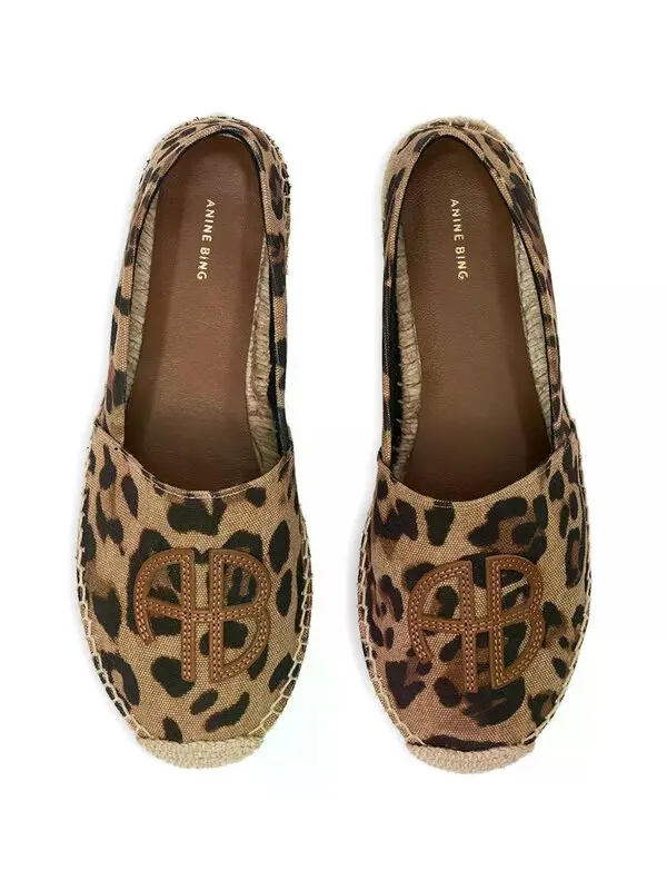 ANINE BING Paloma Leopard-print Espadrilles