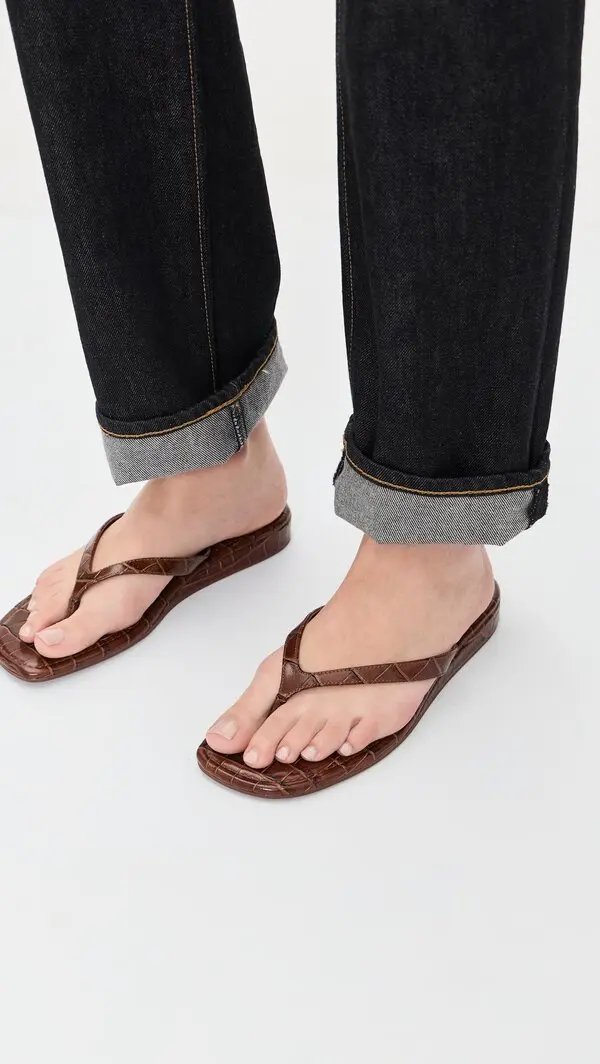 LOEFFLER RANDALL Lina Elevated Flip Flops - Espresso