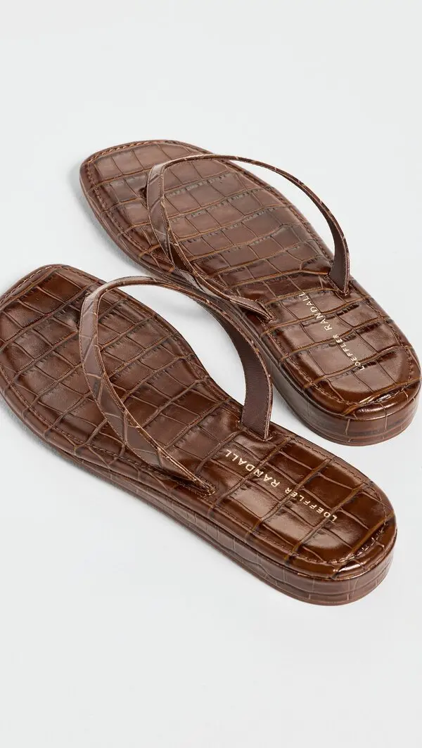 LOEFFLER RANDALL Lina Elevated Flip Flops - Espresso
