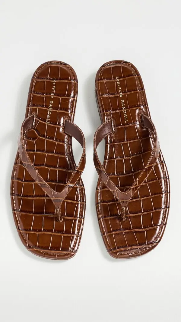 LOEFFLER RANDALL Lina Elevated Flip Flops - Espresso