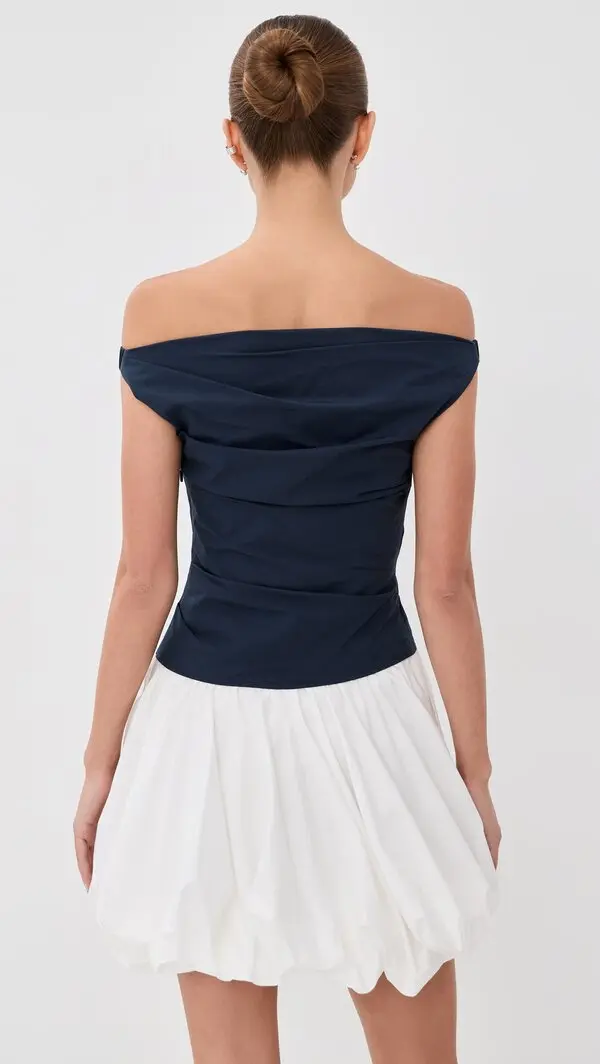 Simkhai Salina Cotton Bubble Mini Dress - Midnight Multi