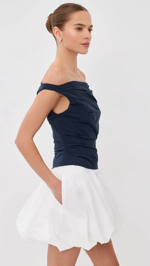 Simkhai Salina Cotton Bubble Mini Dress - Midnight Multi