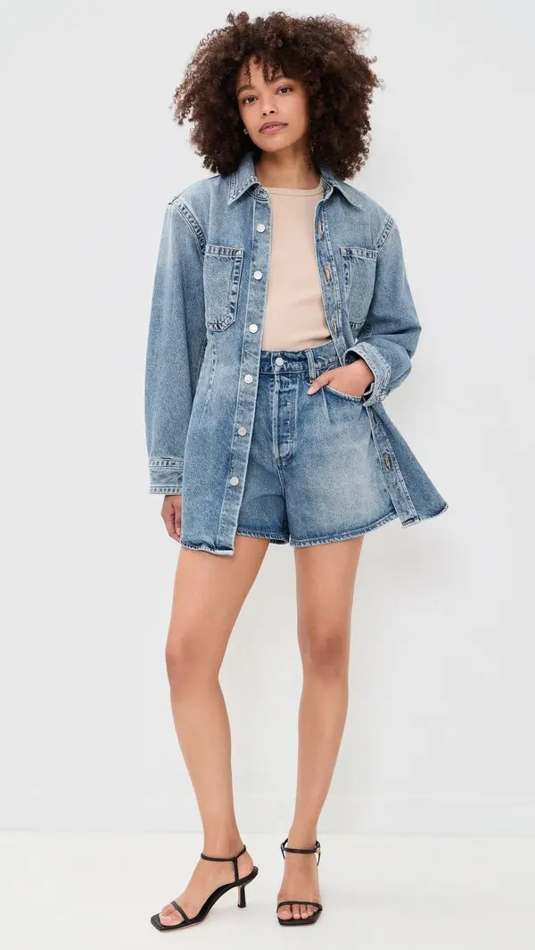 AGOLDE Lyonne Denim Shorts - Outbreak