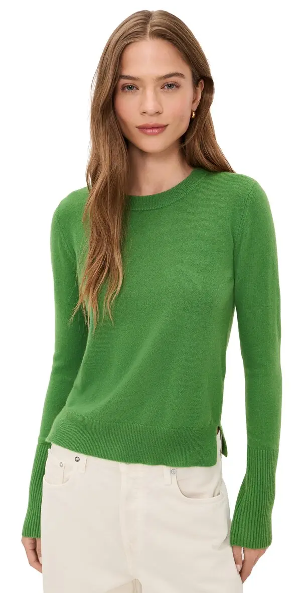 LA LIGNE Solid Lean Lines Sweater - Cactus