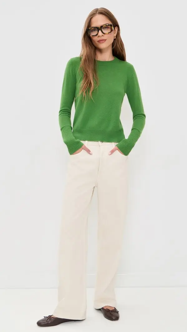 LA LIGNE Solid Lean Lines Sweater