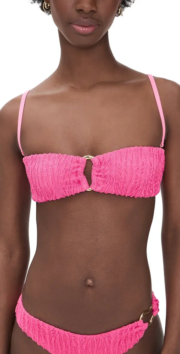 Peixoto Talia Bikini Top - Pink Weave