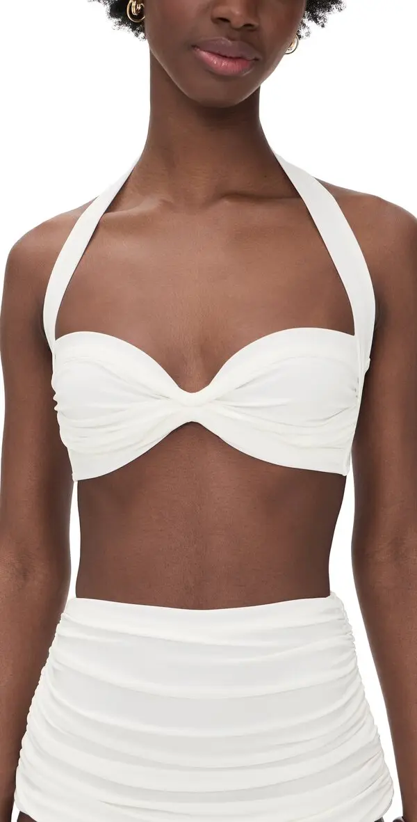 Norma Kamali Bill Bikini Top - Snow White