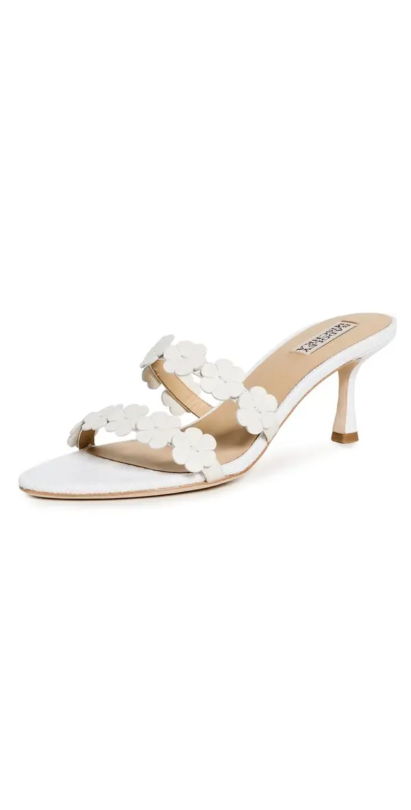 Badgley Mischka Watertown Mules - White Leather