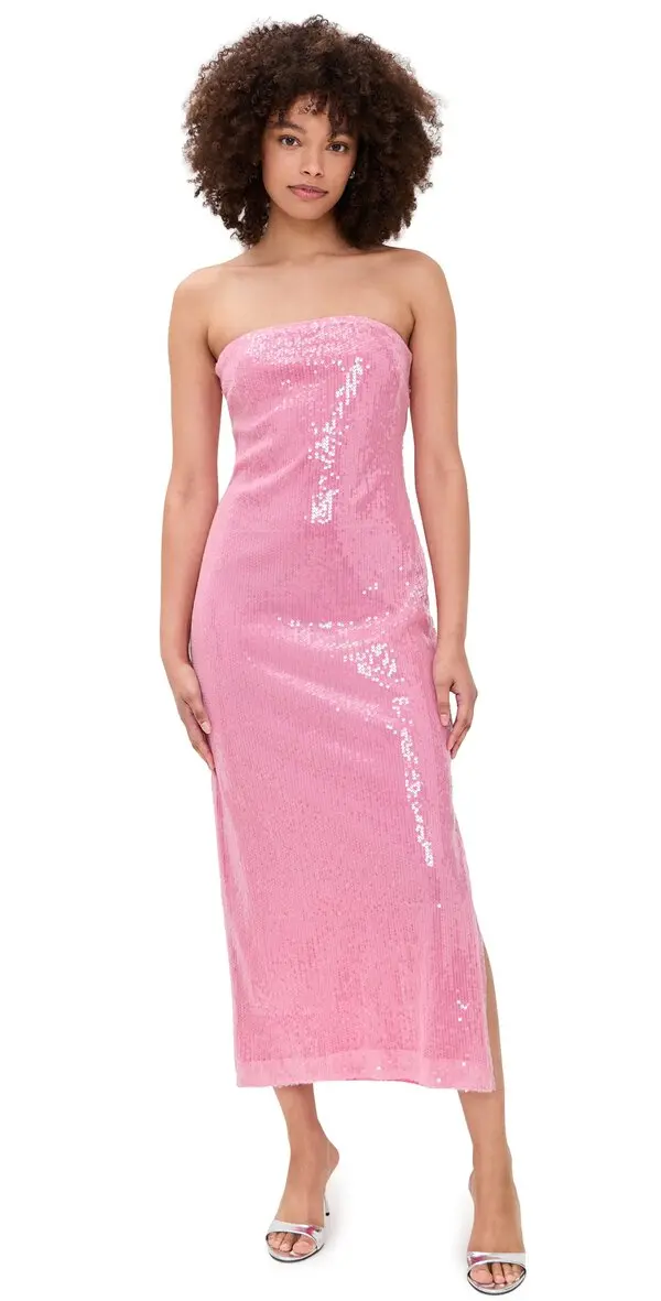 Endless Rose Strapless Sequined Maxi Dress - Pink