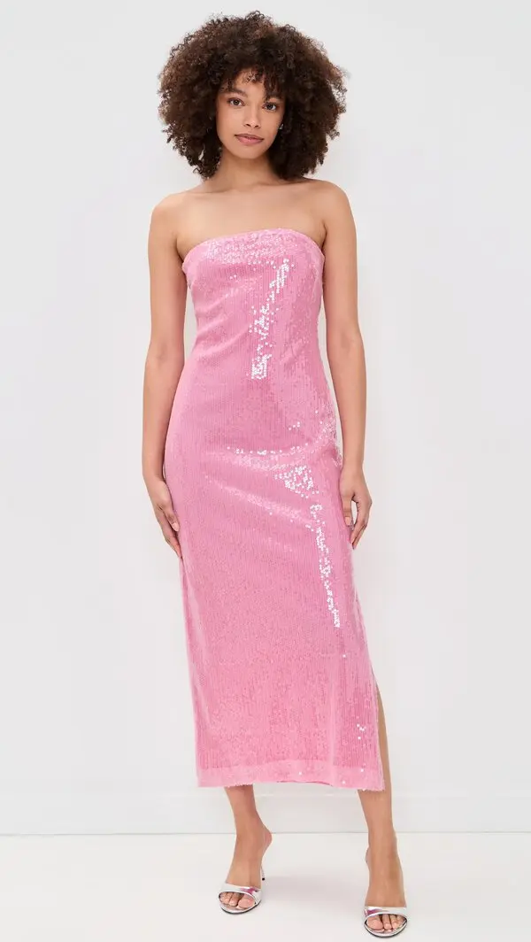 Endless Rose Strapless Sequined Maxi Dress - Pink