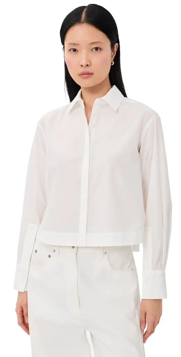 Simkhai Kacey Lace Button-down Shirt - Ivory