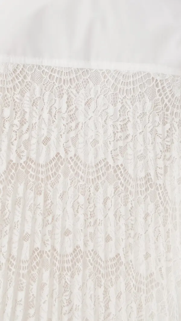 Simkhai Kacey Lace Button-down Shirt - Ivory