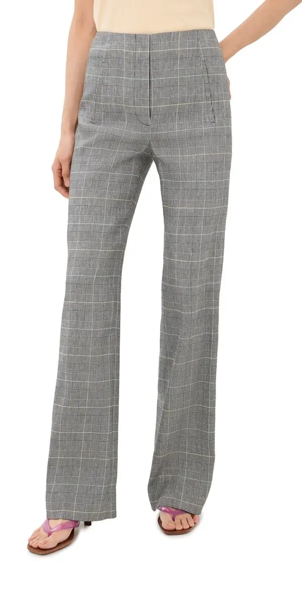 Veronica Beard Jude Houndstooth Trousers - Black Multi