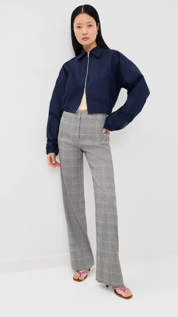 Veronica Beard Jude Houndstooth Trousers - Black Multi