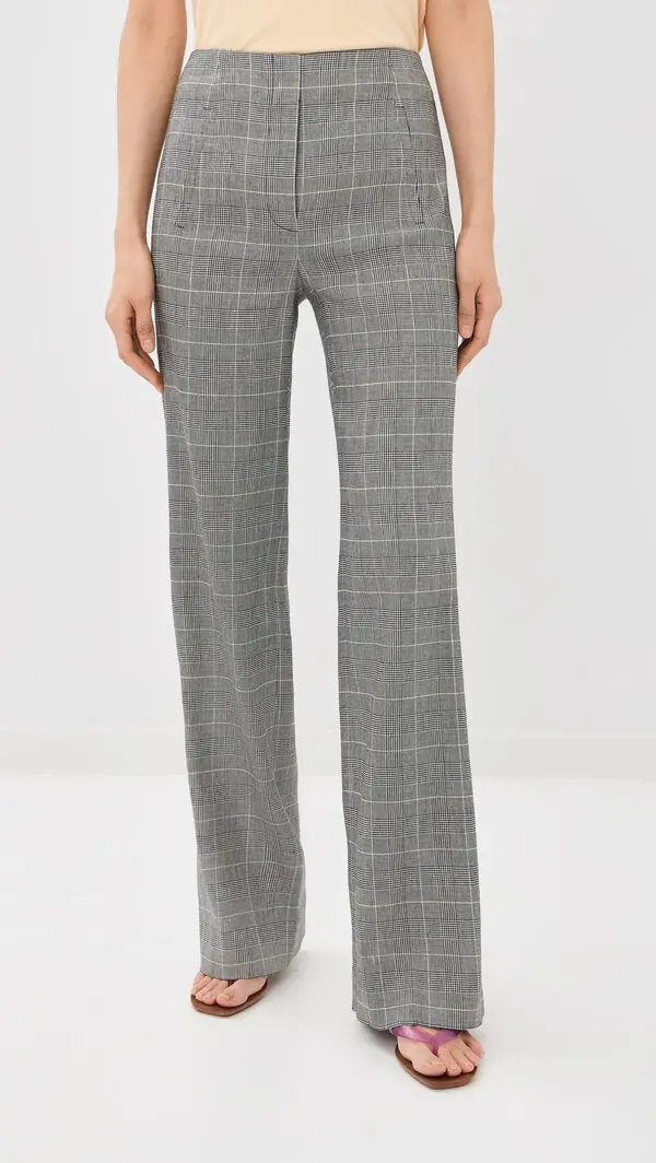 Veronica Beard Jude Houndstooth Trousers - Black Multi