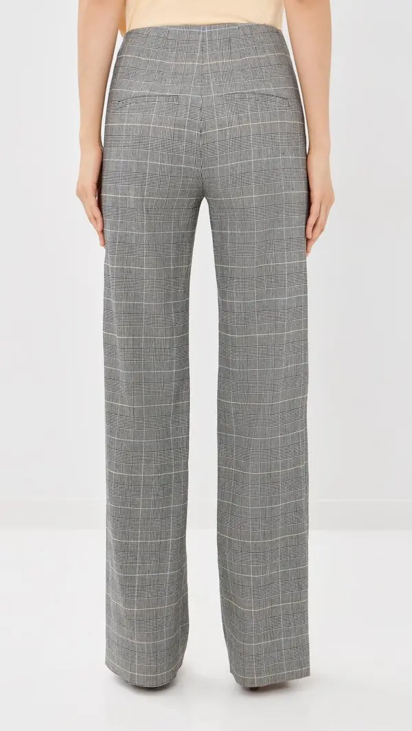 Veronica Beard Jude Houndstooth Trousers - Black Multi