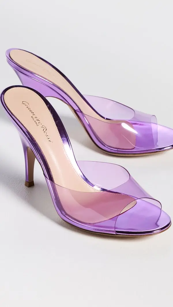 GIANVITO ROSSI Glass Metallic High Heel - Freesia