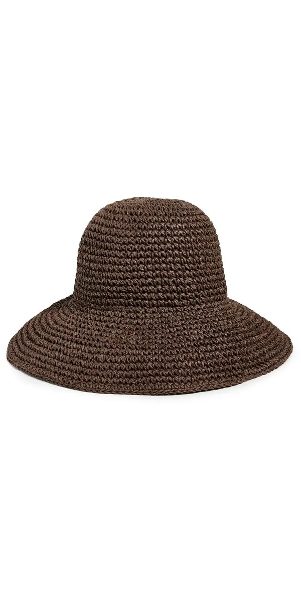 Faherty Brand Wide Brim Sun Hat - Chocolate
