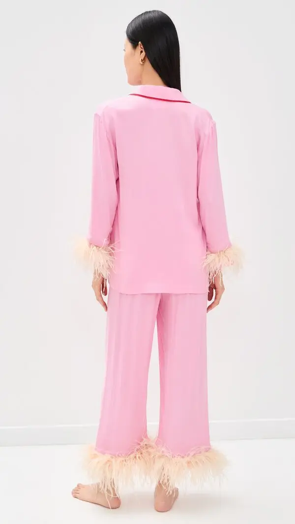 Sleeper Party Pajama Set With Detachable Feathers