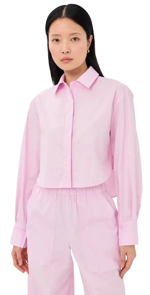Simkhai Renata Cropped Shirt - Tulip