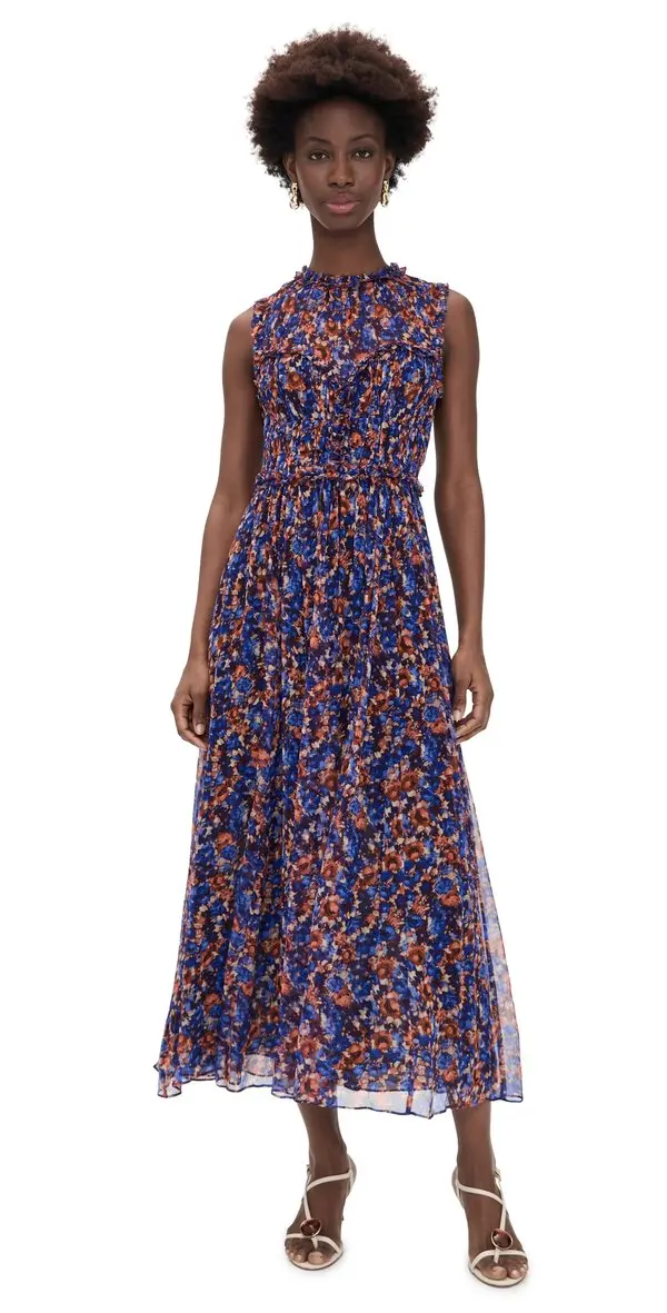 Ulla Johnson Kasia Sleeveless Silk Dress - Violet