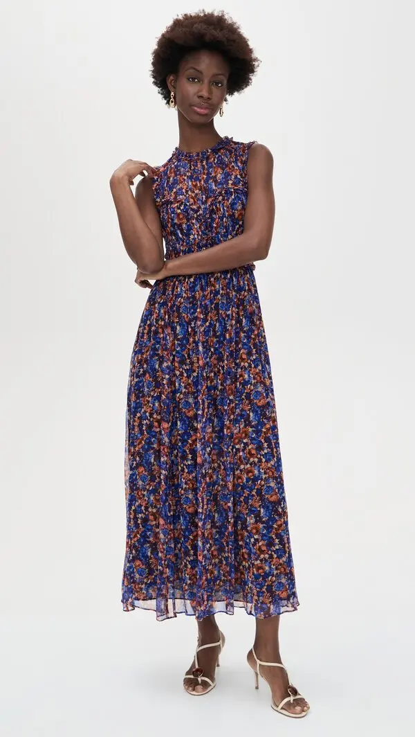 Ulla Johnson Kasia Sleeveless Silk Dress - Violet