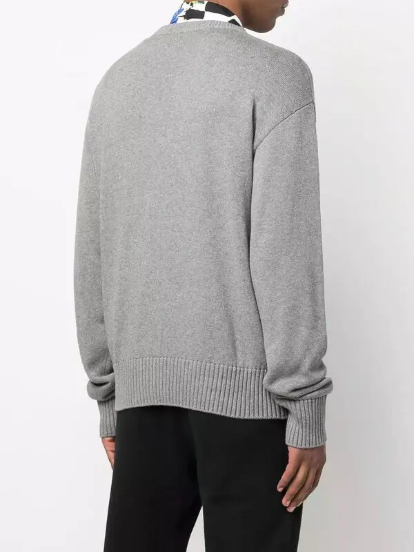 Off-White Logo Embroidered Knitted Jumper