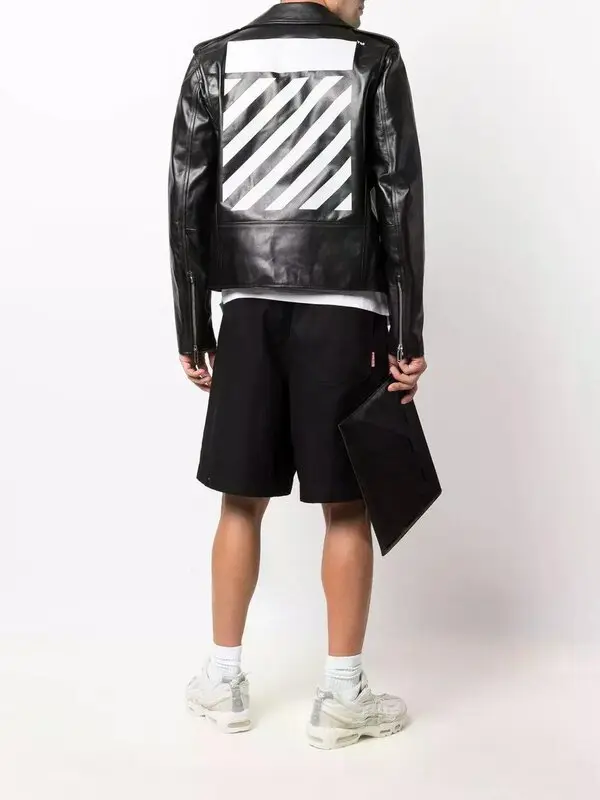 Off-White Diag-print Biker Jacket