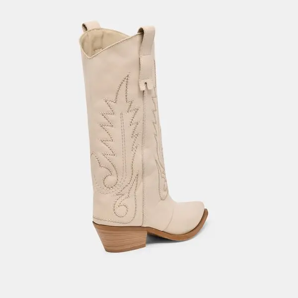 DOLCEVITA Sammy Mid-calf Western Boots - Bone Leather