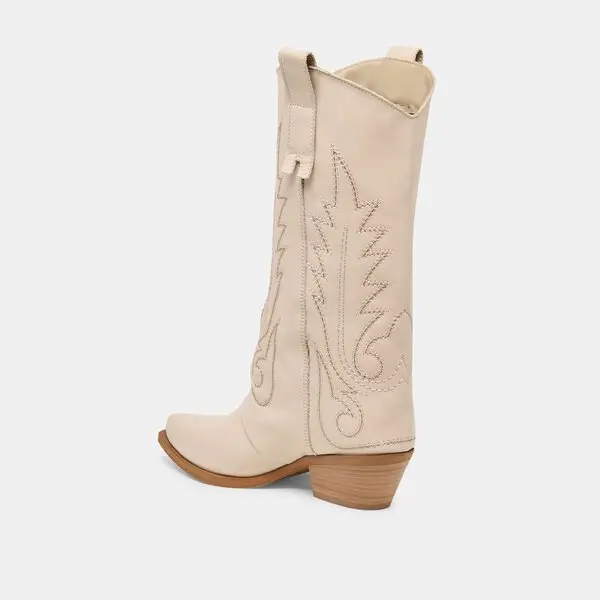 DOLCEVITA Sammy Mid-calf Western Boots - Bone Leather