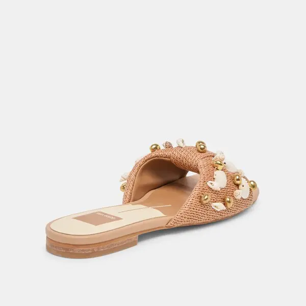 DOLCEVITA Lizza Raffia Beaded Sandals