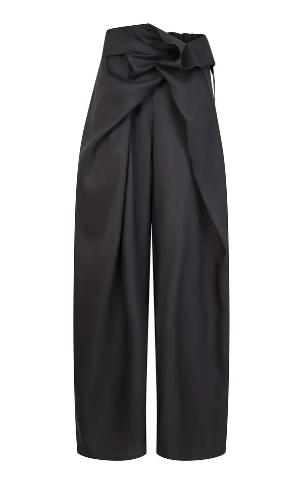 HEIRLOME Manuela Wool-blend Trousers - Black