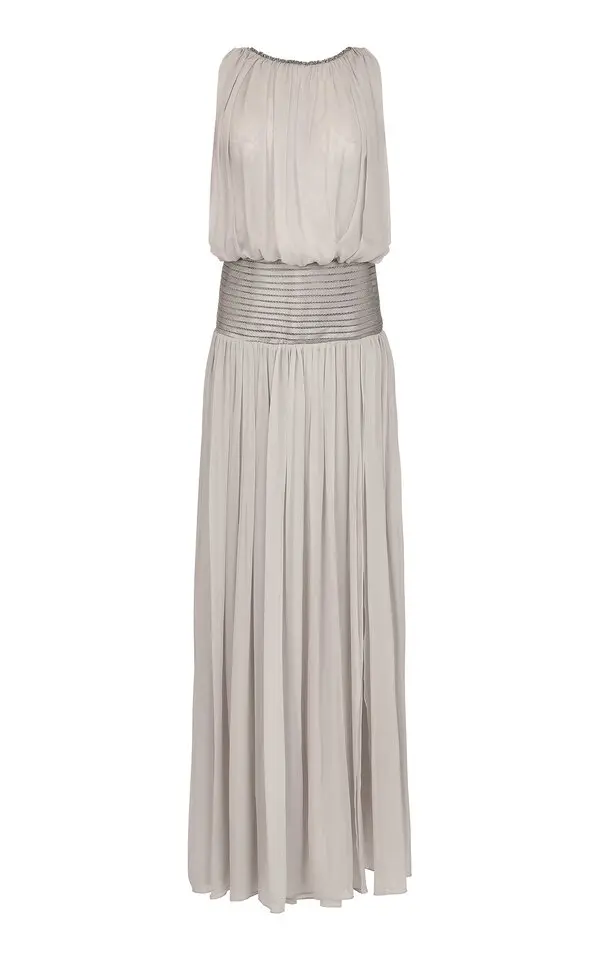FRANCESCA MIRANDA Kleo Ruffled Chiffon Maxi Dress