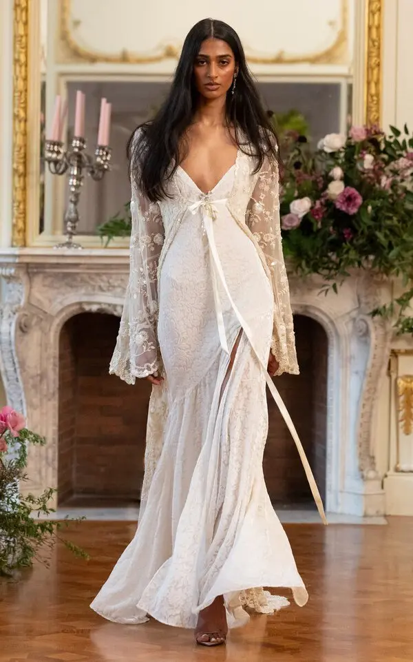 slim fit dress slacks Boho Floral Lace Shapewear Maxi Dress