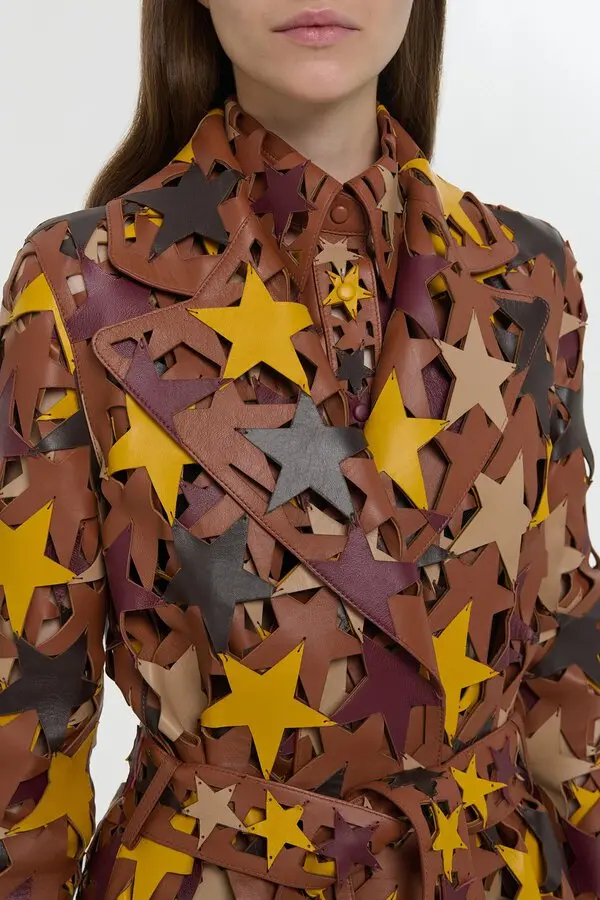 Gabriela Hearst Nuria Patchwork Stars Trench Coat
