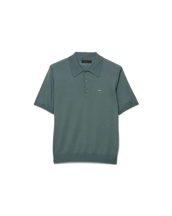 Prada Superfine Wool Polo Shirt - Green