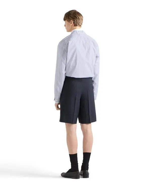 Prada Cotton Zipper Shirt - Blue