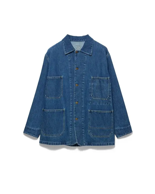 Prada Light Denim Blouson Jacket - Blue