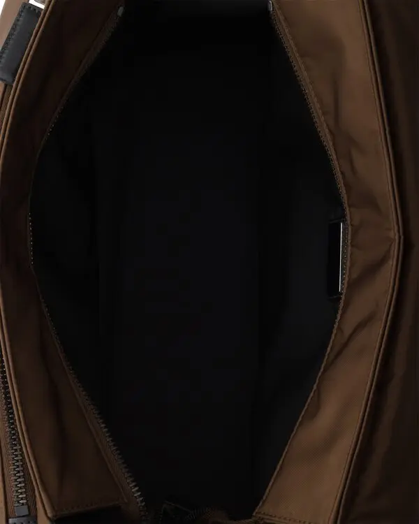 Prada Re-nylon And Leather Bag - Brown