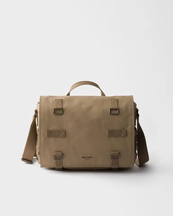 Prada Canvas Shoulder Bag - Desert Beige