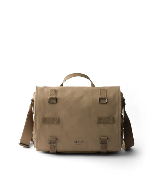Prada Canvas Shoulder Bag - Neutral
