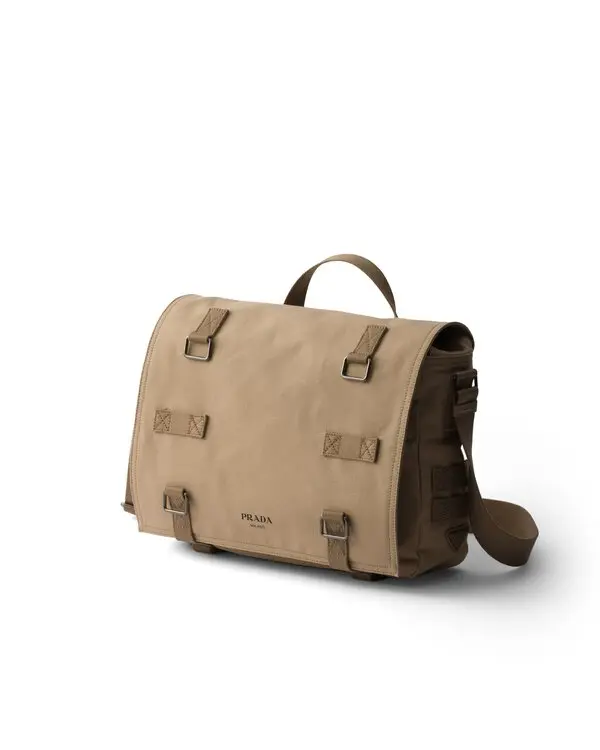 Prada Canvas Shoulder Bag - Neutral