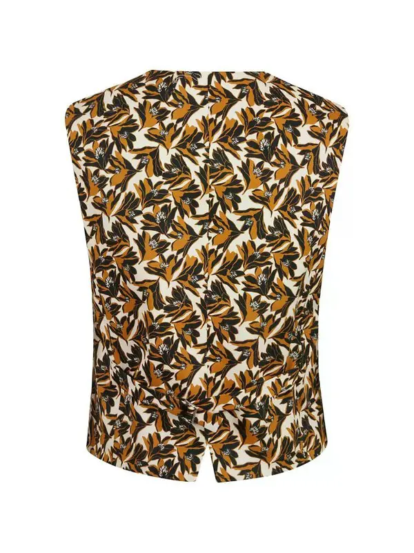 Max Mara Floral Buttoned Vest