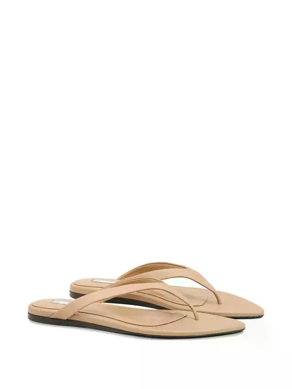 Ami Lamb Leather Pointed Toe Flip Flops
