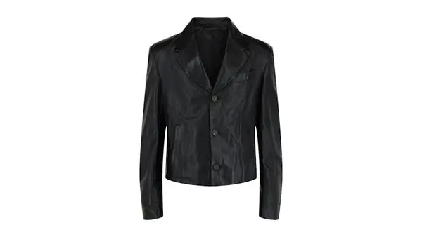 FERRAGAMO Leather Blazer - Black