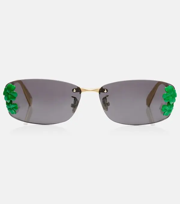 Dior Clover S1u Rectangular Sunglasses - Gold
