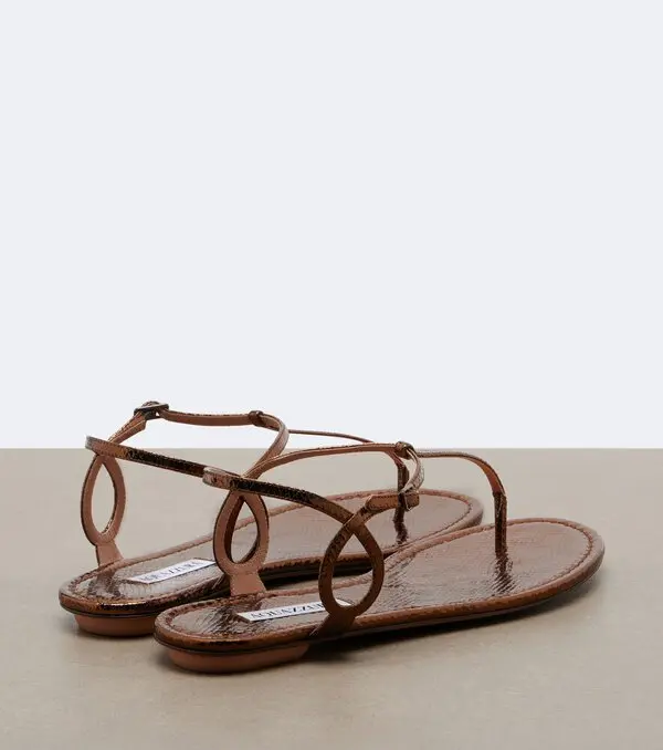 AQUAZZURA Leather Sandals - Brown