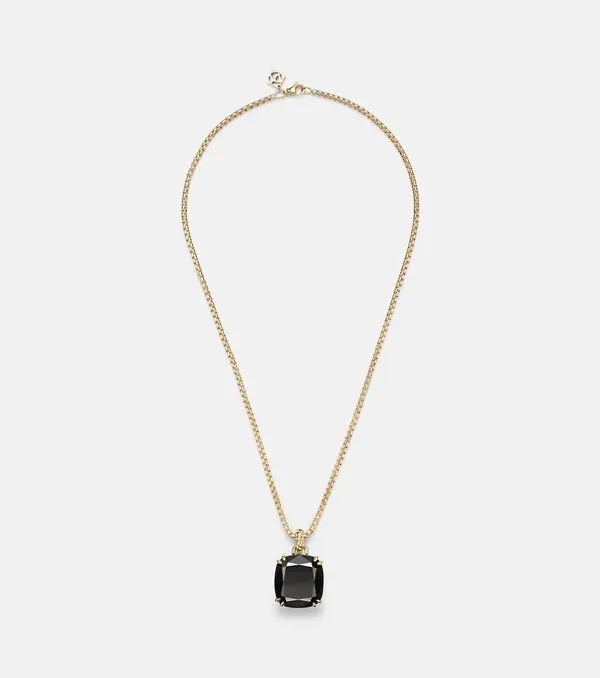 David Yurman 18kt Yellow And Onyx Marbella Necklace - Gold