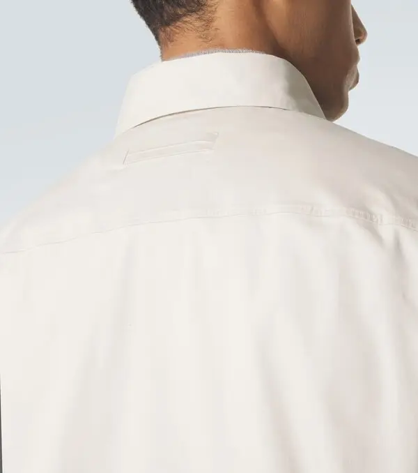 Zegna Cotton-blend Overshirt - Beige